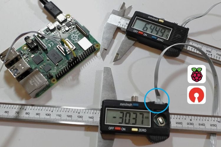 Interfacing a Digital Caliper with Raspberry Pi to Measure CNC Lead Screw Accuracy
